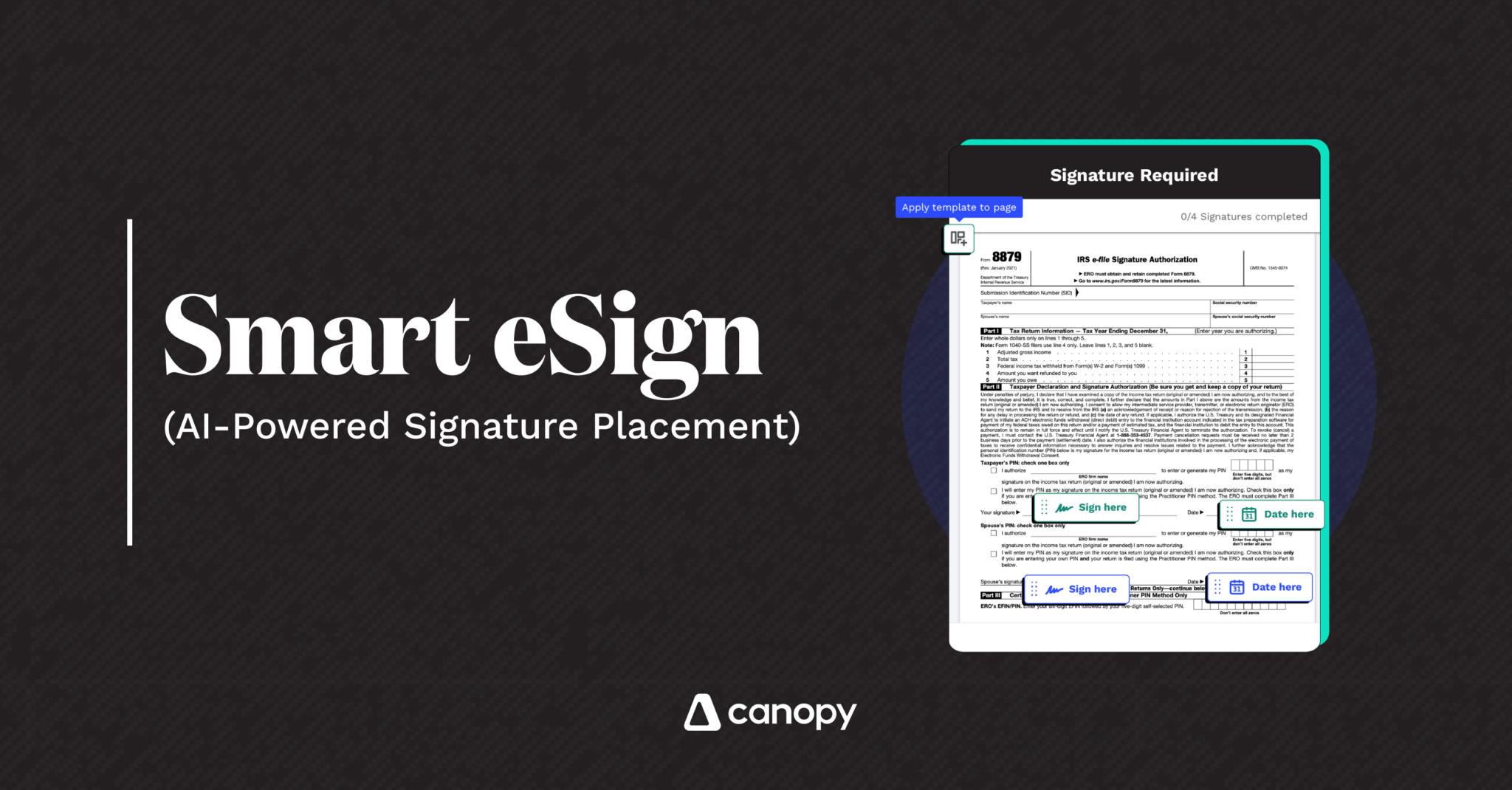 Product Update: Smart eSign (AI-Powered Signature Placement) - Canopy